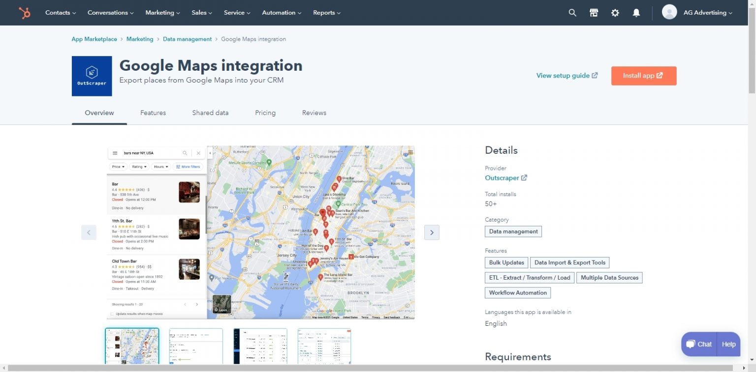 HubSpot Integration | Outscraper
