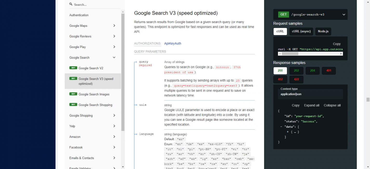 Tracking Rankings With Google SERP API | Outscraper